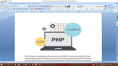 the top 5 php frameworks for web development web development