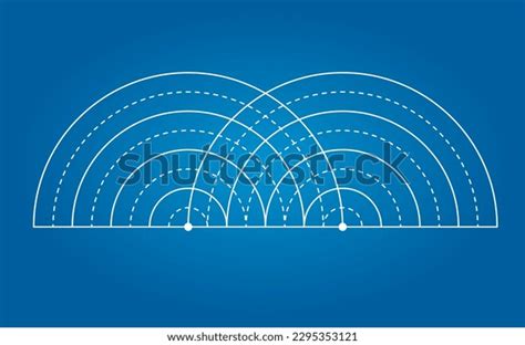 Youngs Interference Experiment Physics Physics Waves Stock Vector