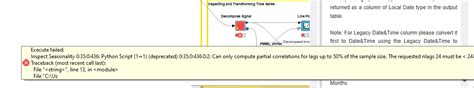 Decompose Signal Node Time Series Python Error KNIME Analytics