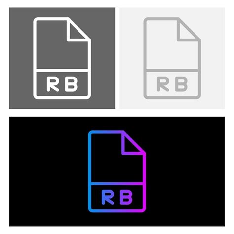 Premium Vector Ruby Document File Type Gradient Tech Icons For Website Ui And Mobile App