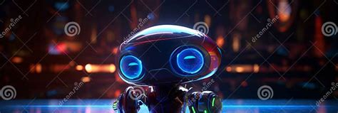 Animated Cute Robot Great Design For Any Purposes Cartoon Realistic