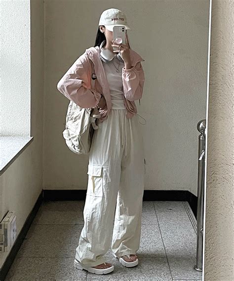 🔥가볍고시원🔥모터 와이드 일자핏 여름 바스락 나일론 스트링 롱 밴딩 카고 팬츠 장마 썸머 워터 페스티벌 데일리 빈티지 스트릿 Y2k 아노락 트레이닝 츄리닝 바지 에이블리