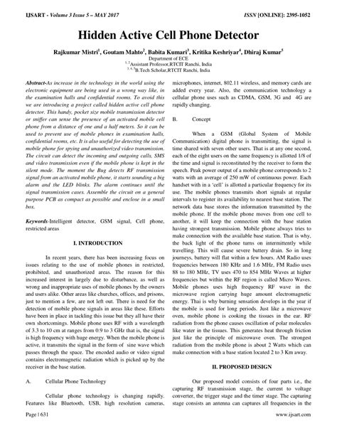 Pdf Hidden Active Cell Phone Detector