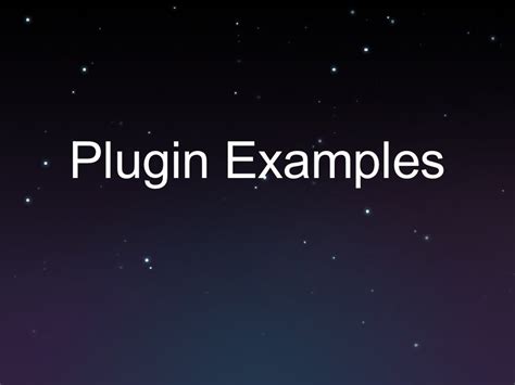 Plugin Examples
