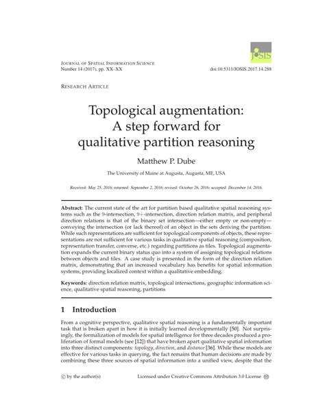 Pdf Topological Augmentation A Step Forward For Qualitative