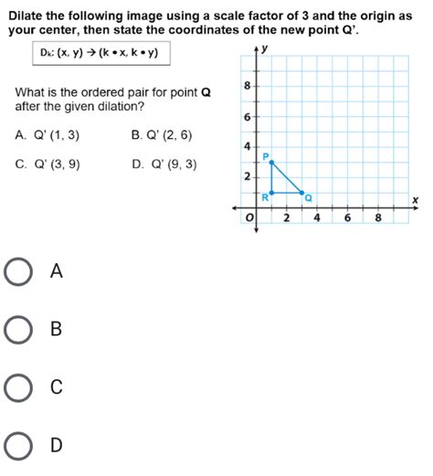 Solved Dilate The Following Image Using A Scale Factor Of 3[coordinate Geometry] Gauthmath