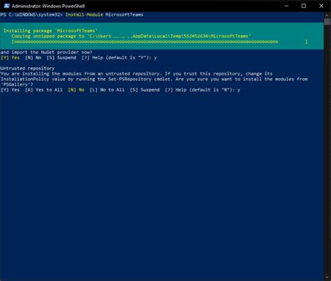 powershell install microsoft teams module everything powershell