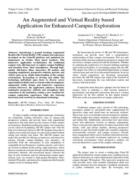 an augmented and virtual reality based application for enhanced campus