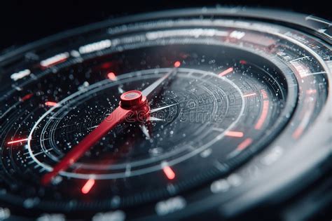 Close Up View Of A High Tech Compass With Intricate Details And Glowing