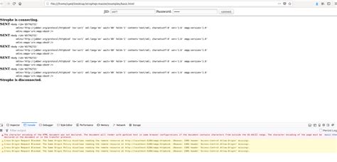 Xmpp Unable To Connect To Ejabberd Server Using Strophe Stack Overflow