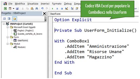 Userform Con Menu A Tendina Dipendenti Vba Excel Excelpertutti