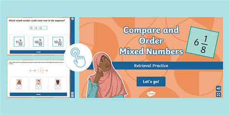 👉 Retrieval Practice Compare And Order Mixed Numbers Maths Interactive