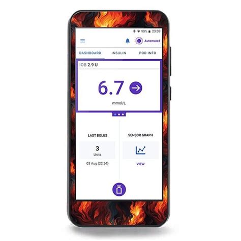 Omnipod 5 Sticker Fire 890
