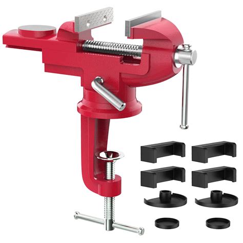Housolution Universal Table Vise 3 Inch 360°swivel Base Bench Clamp