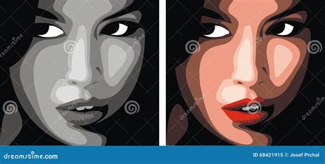 Netter Frauenkopf Von Meinem Traum Vektor Abbildung Illustration Von Kopf Frauen