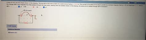 Solved My Notes Ask Your A Loop Of Wire Has The Shape Shown Chegg Com