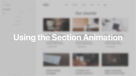 Using The Section Animation Yootheme Documentation Youtube