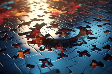 Premium Photo Abstract Visualization Of A Puzzle Coming Generative Ai