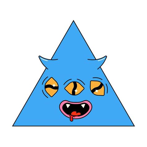 Geometric Groovy Psychedelic Character Vector Illustration 29461174