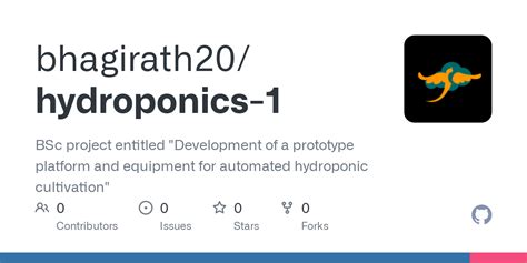 Github Bhagirath20 Hydroponics 1 Bsc Project Entitled Development Of A Prototype Platform