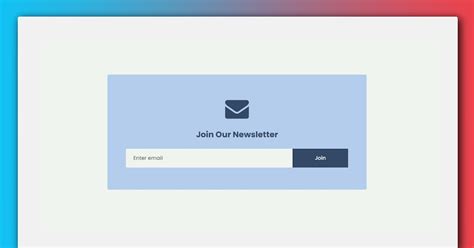 Responsive Newsletter Subscription Form Design Html And Css Rustcode