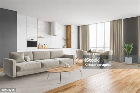 커튼이있는 창문 근처에 가구가 있는 나무와 베이지 색 주방 0명에 대한 스톡 사진 및 기타 이미지 0명 3차원 형태 가구 Istock