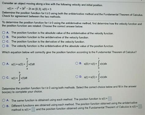 Solved Consider An Object Moving Along A Line With The Chegg