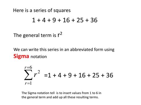 PPT Sigma Notation PowerPoint Presentation Free Download ID