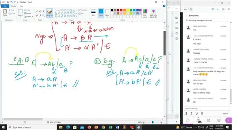 Elimination Of Left Recursion Cfg Youtube