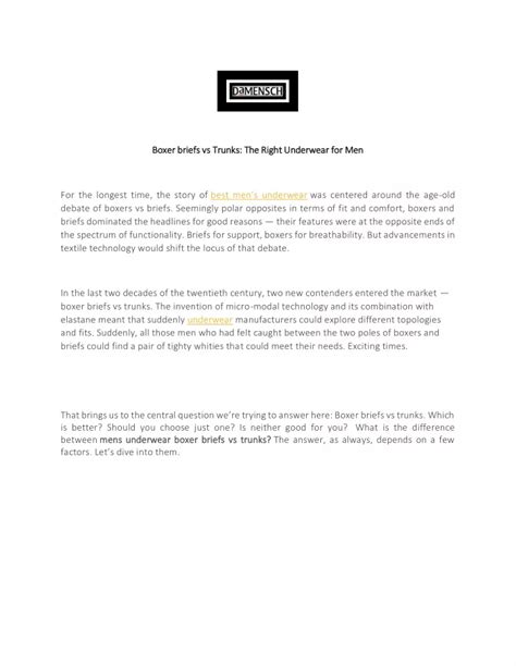 Ppt Boxer Briefs Vs Trunks The Right Underwear For Men Powerpoint Presentation Id11687862