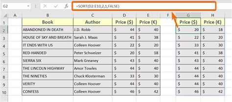 How To Sort Data In Excel Using A Formula 7 Formulas Excelgraduate