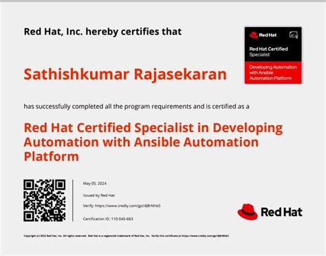 sathish kumar rajasekaran on linkedin ansibleautomation redhatcertified automationexpert