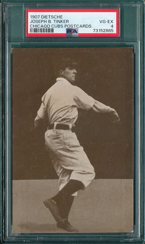 Lot Detail 1907 Dietsche Joseph B Tinker Psa 4