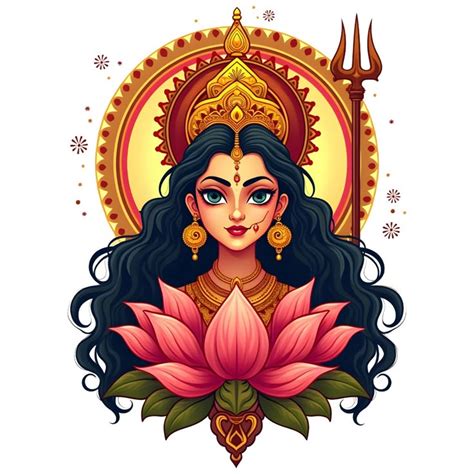 Vector Png Hinduism God Background Design Base On Navratri Theme Happy Durga Puja Hand