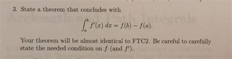 Solved State A Theorem That Concludes With Dx F Chegg Com
