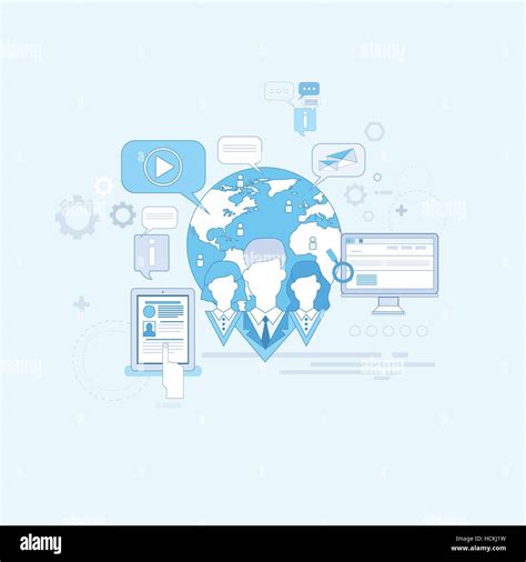 Social Media Network Internet Connection Communication Web Banner Stock Vector Image And Art Alamy