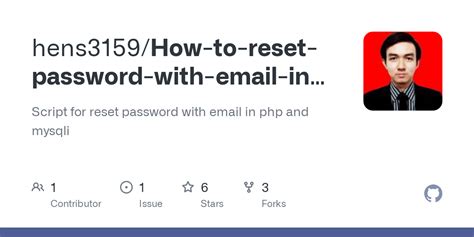 github hens3159 how to reset password with email in php and mysqli script for reset password