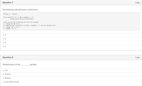 Solved The Following Code Will Cause A Runtime Error String