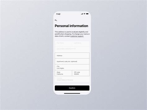 Personal Information Mobile App Ui By Ui Ants On Dribbble
