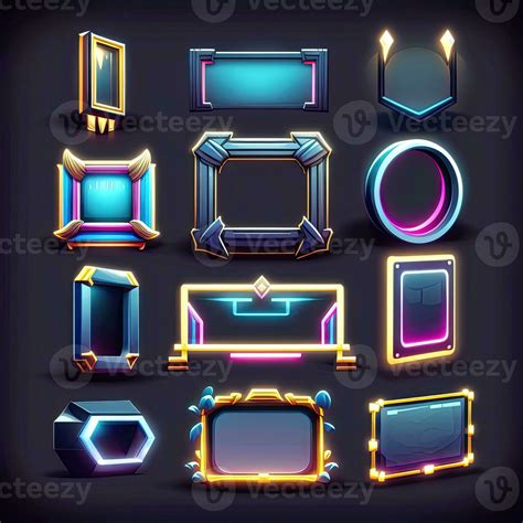 Button Rectangle Frame Game Stock Photo At Vecteezy