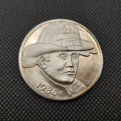 1986 1 Oz Silver Fireman Round Live And Online Auctions On