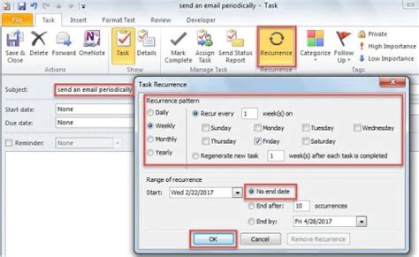 How To Auto Send A Recurring Email Periodically With Outlook Vba Data Recovery Blog