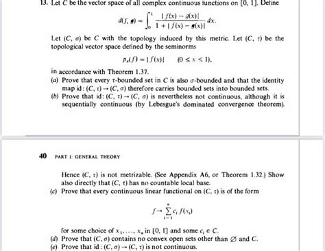 13 Let C Be The Vector Space Of All Complex Chegg Com