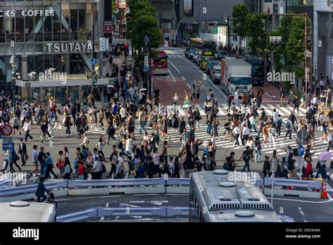 Tokyo Japan June 21 2023 Crowds Of Tourists And Pedestrians At The