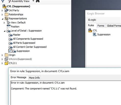 Solved Copy Design Breaks Ilogic Rules Overriding Component Name Doesnt Fix Autodesk Community