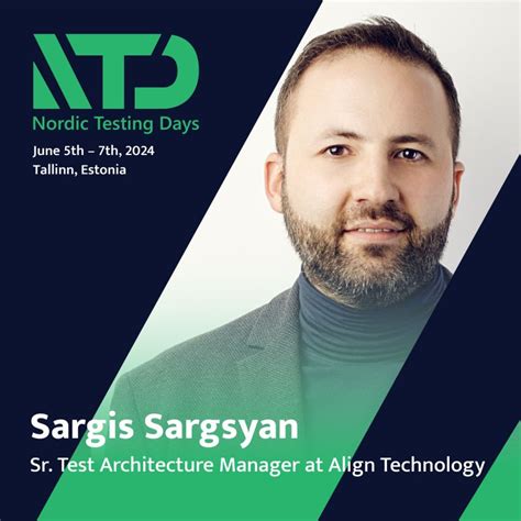 nordic testing days on linkedin sargis sargsyan is a sr test architecture manager at align