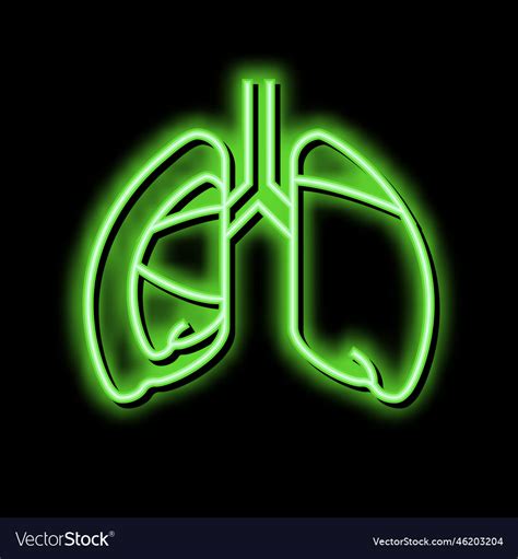 Pneumothorax Disease Neon Glow Icon Royalty Free Vector