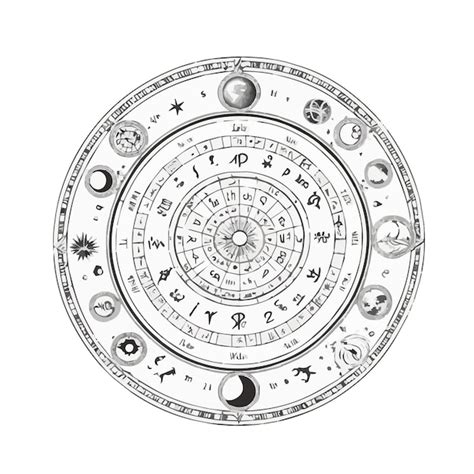 백색 배경에 고립된 점성술 조디악 기호 터 프리미엄 Ai 생성 벡터