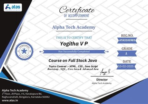 fullstackjava javadeveloper learning certification webdevelopment… yogitha v p