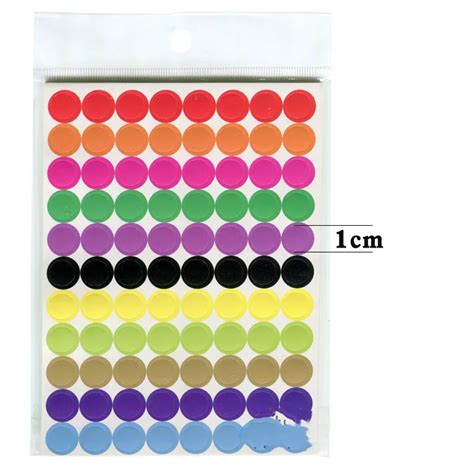 10 แผ่นรอบจุดวงกลมสติกเกอร์ปิดผนึกป้ายกระดาษสี Dot สติกเกอร์กาวป้ายแพคเกจ Party ตกแต่ง เครื่อง